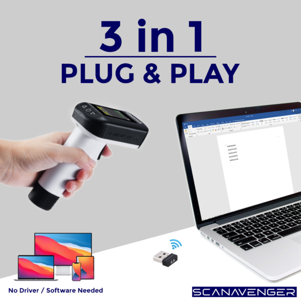 SA9400 - 1D&2D Wi-Fi Bluetooth Scanner with LCD Display - ScanAvenger